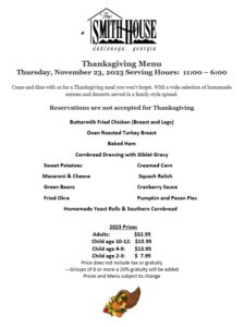 Thanksgiving Day at The Smith House – The Smith House